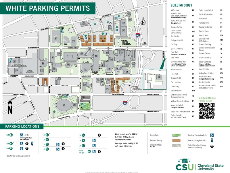 Parking Maps | Cleveland State University