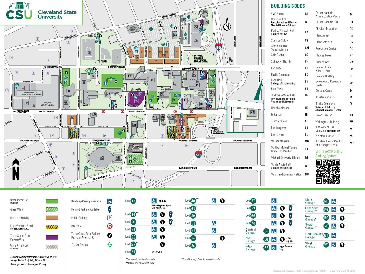 Parking Maps | Cleveland State University
