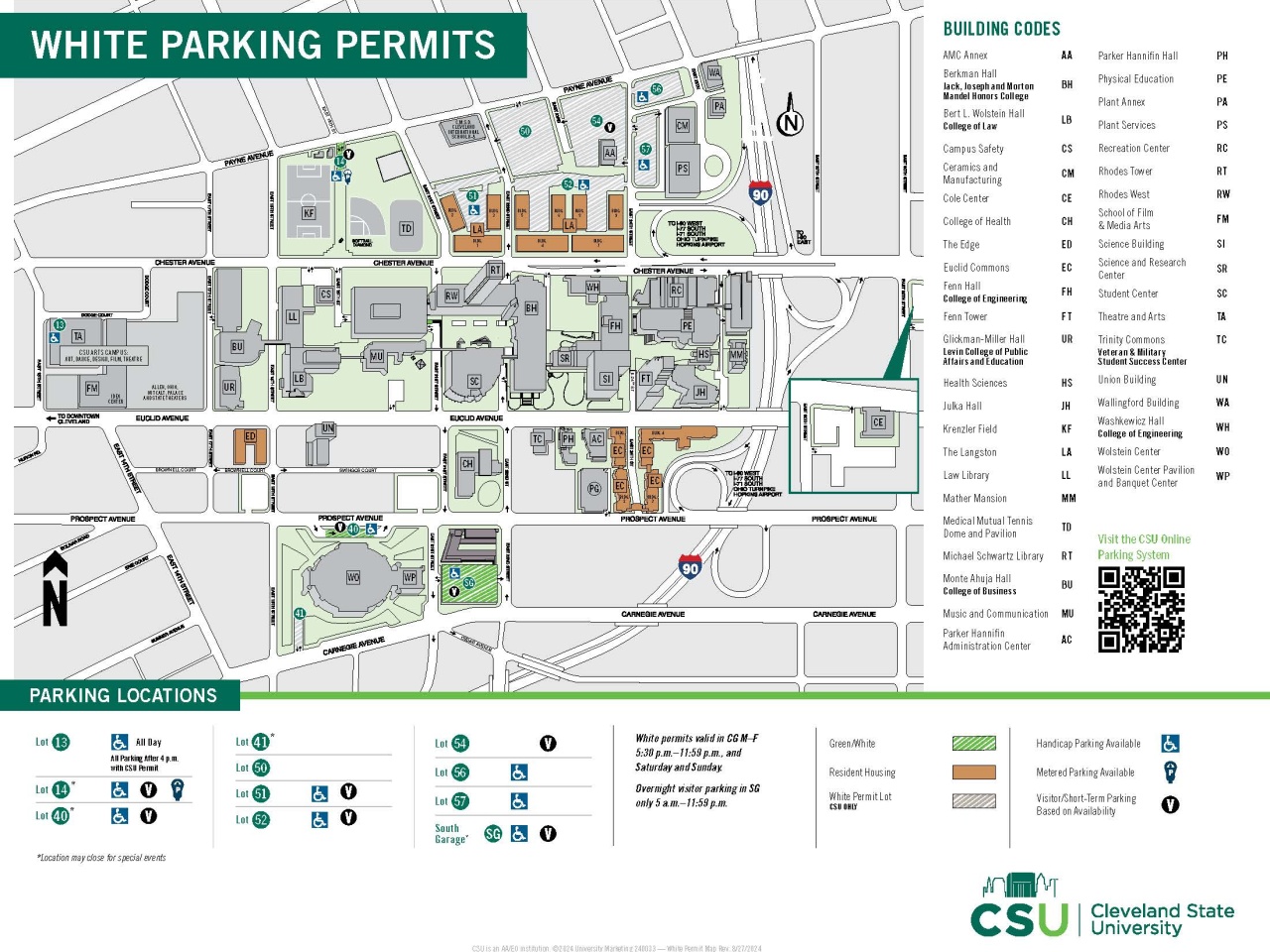 Parking Maps | Cleveland State University